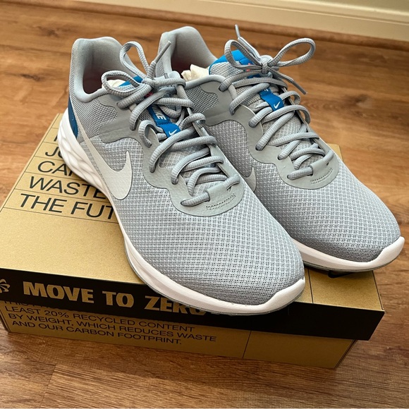 Nike | Shoes | Nike Gray And Blue Sneakers With Mesh Upper | Poshmark